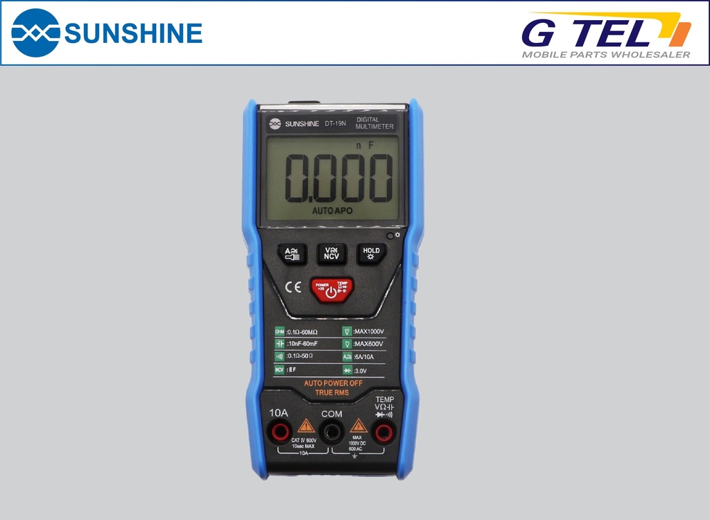 SUNSHINE DT-19N AUTO DIGITAL MULTIMETER SS-DT19N | G TEL Joy express